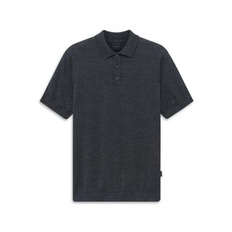 Bugatti Fein gestricktes Poloshirt - - Knitwear - Herren - Grau - 2XL