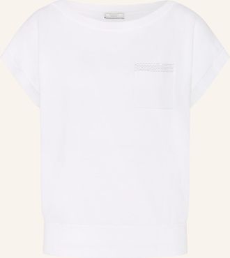 PESERICO Peserico Strickshirt Mit Schmucksteinen weiss