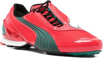 Puma Red and Green Panelled Sneaker - Red