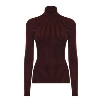 Max Mara Aral Rippenstrick-Rollkragenpullover - - Knitwear - Damen - Rot - L