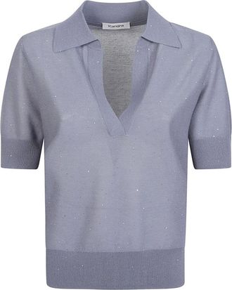 KANGRA Femme, Tops, Bleu, Taille: 42 FR Pull en denim