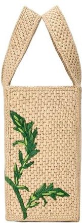 Loewe Paulas Ibiza - Petit Font tote brod&eacute; en raphia