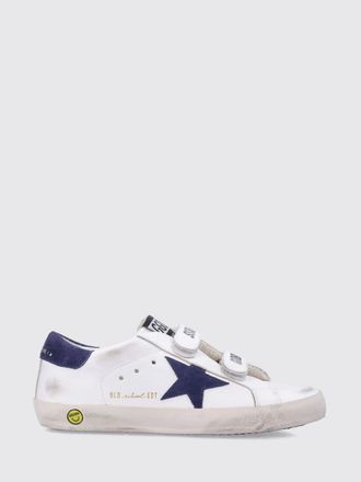 Golden Goose Old School Sneaker f&uuml;r Kinder aus Leder und Wildleder mit Klettverschluss