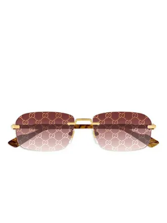 Gucci GG1221S004 Logo Gradient Sunglasses - Gold