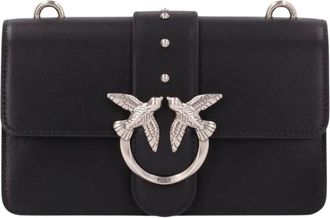 Pinko Pinko, Femme, Sacs, Noir, Taille: ONE Size Sac Bandoulière en Cuir