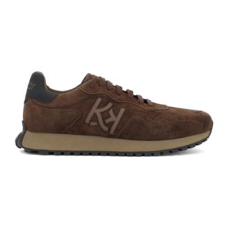 Kazar Kazar Braune Herren-Wildleder-Sneaker mit Monogramm-Design - - Shoes - Herren - Braun - 44 EU