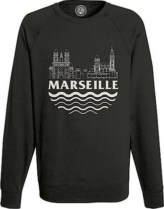Fabulous Sweatshirt Homme Noir Marseille Minimalist France Ville Pastis Om