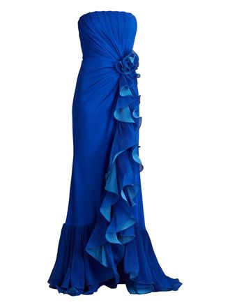 Tadashi Shoji robe longue Leith - Bleu