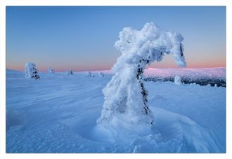 Wallario selbstklebendes Poster - Schneeskulptur, Aufkleber in Premiumqualit&auml;t, Klebefolie Gr&ouml;&szlig;e: 61 x 91,5 cm (Maxiposter)