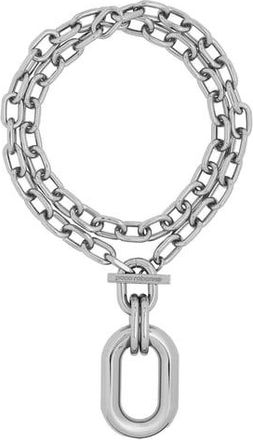 Paco Rabanne Collier double &agrave; pendentif