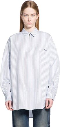 Prada Herringbone Striped Cotton Shirt