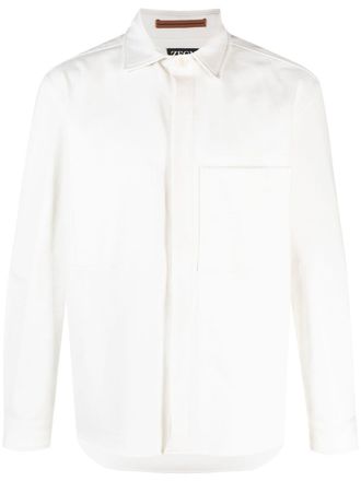 Ermenegildo Zegna chemise &agrave; manches longues - Blanc