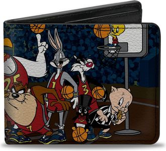 Buckle Down Herren Bifold Wallet Looney Tunes Zweifalten-Geldbörse, Mehrfarbig, 10.1 cm x 8.89 cm