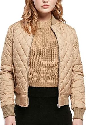 Urban Classics Veste en Nylon pour Femme, Beige uni, XL