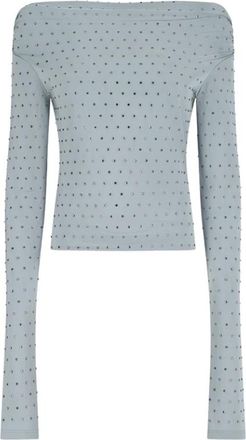 Andamane Femme, Tops, Gris, Taille: 38 FR Zephyr Crystal Off Shoulder Top