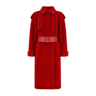 Lanvin Manteau Ceintur&eacute; - Femme - Manteaux - Rouge - Taille: 34 FR