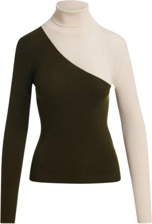 Essentiel Koncert Zweifarbiger Rollkragenpullover - - Knitwear - Damen - Gr&uuml;n - S