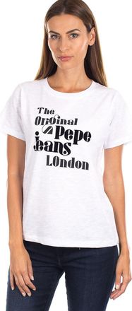 Pepe Jeans London Damen Pia T-Shirt, White (White), XS