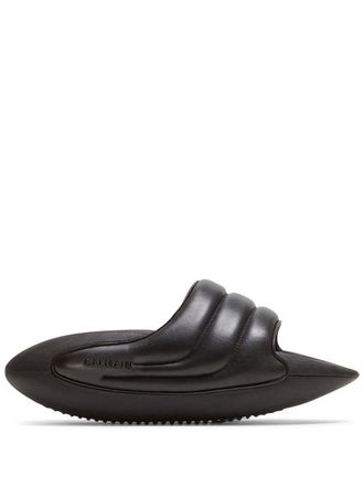 Balmain claquettes matelass&eacute;es B-IT &agrave; plateforme - Noir