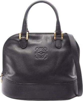 Loewe Pre-owned Anagram Sac Cuir 2way - Femme - Pre-owned - Noir - Taille: ONE Size