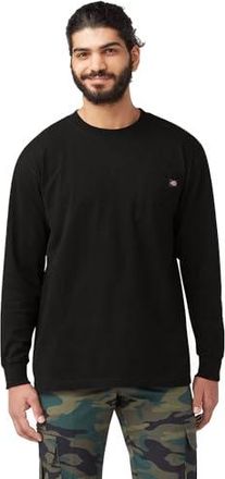 Dickies Homme, T-SHIRT MANCHES LONGUES AVEC POCHE EN TISSU LOURD COUPE D&Eacute;CONTRACT&Eacute;, noir, XXL