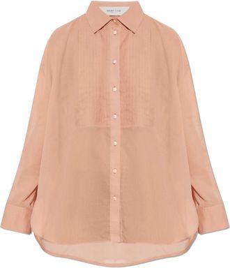 Golden Goose Femme, Blouses et Chemises, Rose, Taille: 36 FR Chemise Oversize Pliss&eacute;e