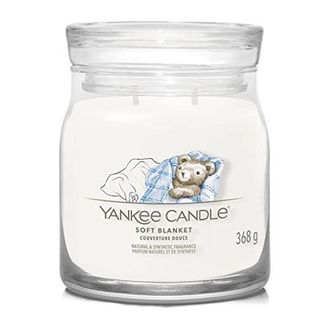 Yankee Candle Company Yankee Candle Signature Candle Bougie parfum&eacute;e | Couverture douce en pot moyenne avec double m&egrave;che | Bougie en cire de soja &agrave; combustion longue | Cade