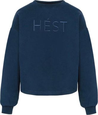 H&eacute;st H&eacute;st, Femme, Sweatshirts et sweats &agrave; capuche, Bleu, Taille: 40 FR Logo Sweat &agrave; capuche