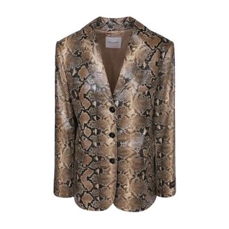 Ermanno Scervino Sakko mit Satin-Revers - - Jackets - Damen - Braun - XS