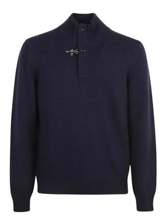 Fay Pull Col Rond - Bleu