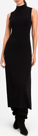 Twinset Schulterfreies Strick-Midikleid mit Rollkragen von