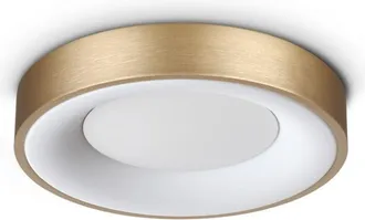 Ideal Lux Ideal Lux PLANET Plafonnier semi-encastr&eacute; LED int&eacute;gr&eacute; 30 cm, laiton, 1350 lm, 3000 K