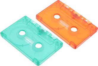 Amosfun Leere Musikkassetten Hüllen Aus Robustem Kunststoff Transparente Retro Audiokassetten Für Selbstgemacht Dekoration Musik Partys Und Heimstudio 2 Stück