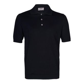 Irish Crone Homme, Tops, Noir, Taille: 2XL Polo slim fit en coton à manches courtes