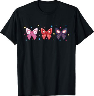 MARVEL Spider-Man and Ghost-Spider Trio Cute Coquette Bows T-Shirt
