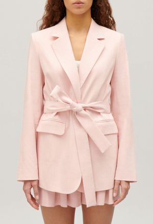 Claudie Pierlot Jacke zum Binden Pastellgr&uuml;n