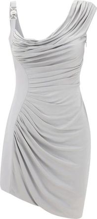Versace Femme, Robes, Gris, Taille: 36 FR Robe Mini Drap&eacute;e