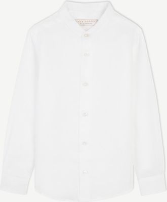 Luca Faloni Junior Hemd Versilia in Weiß aus Leinen für Herren