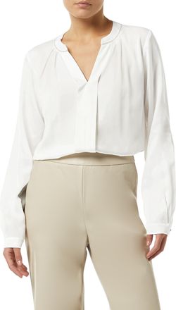 Comma Satin-Bluse mit Zier-Detail am Ausschnitt