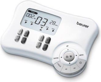 Beurer EM 80 Elektrischer Muskelstimulator Elektroden-Einheit 4 Kan&auml;le Wei&szlig;