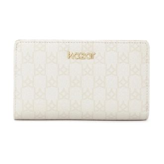 Kazar Helle gemusterte Brieftasche mit braunem Interieur - - Accessories - Damen - Wei&szlig; - ONE SIZE