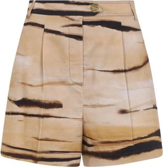 Elisabetta Franchi Femme, Shorts, Multicolore, Taille: 42 FR Tiger Bermuda