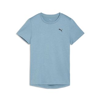 Puma TAD ESSENTIALS Meliertes T-Shirt Damen, Kleidung, Blau, XXS