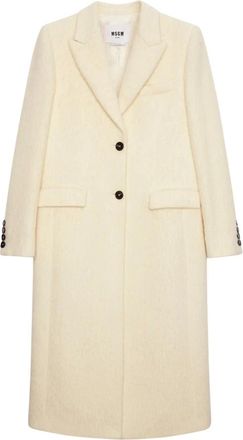 Msgm Msgm, Femme, Manteaux, Blanc, Taille: 38 FR Manteau Crois&eacute;