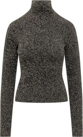 Max Mara Femme, Pulls, Gris, Taille: 38 FR Haut Tricot Col Montant