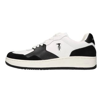 Trussardi Baskets en cuir et daim - Homme - Chaussures - Blanc - Taille: 44 EU