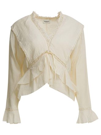 Isabel Marant Blouse En Coton Et Lin Damienne