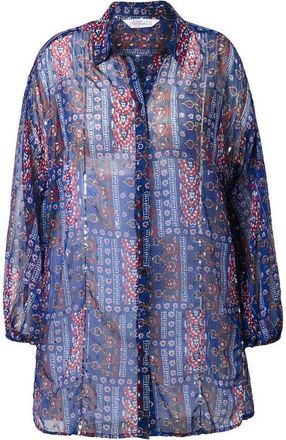 STUDIO UNTOLD Longbluse Chiffon-Bluse Loose Shape Patchprint