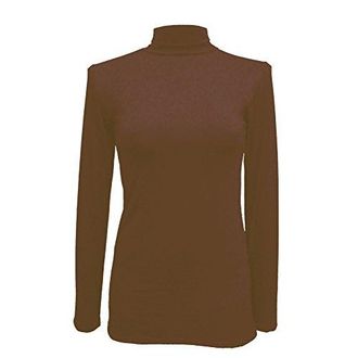 Cotton On Col roulé à manches longues stretch en viscose pour femme Taille 36-50 - Vert - Medium