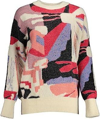 Desigual Tuttifruti Jers_Sun 9019 Tutti Fruti Pull, Finitions du matériau, M Femme
